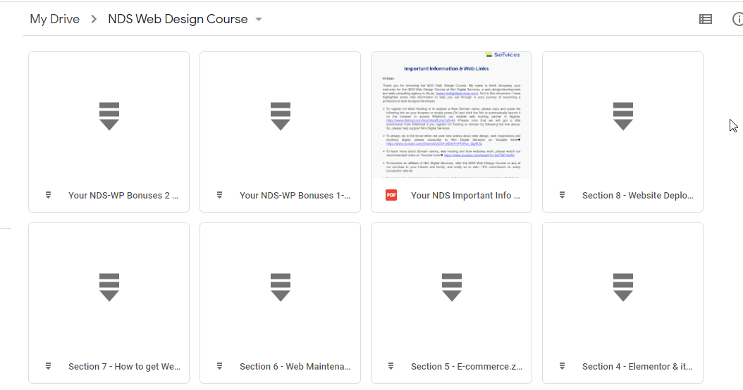 Web Design Course NDSWDC – Nini Digital Services